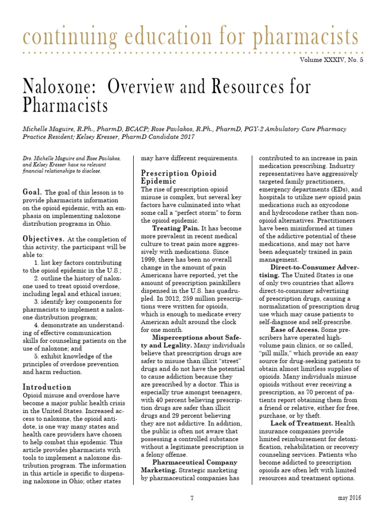 Naloxone Training Documents | PDF | Naloxone | Opioid