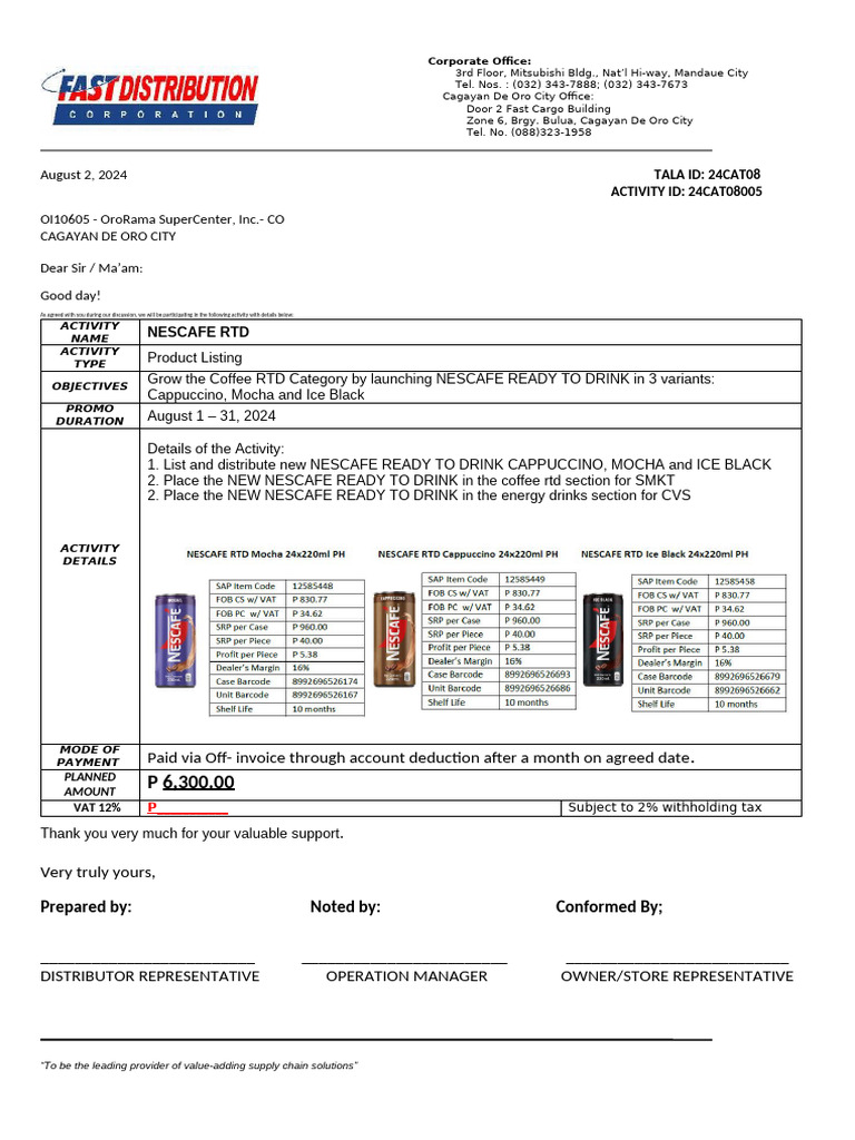 OI10605 - OroRama SuperCenter, Inc.- CO | PDF | Public Finance | Drink
