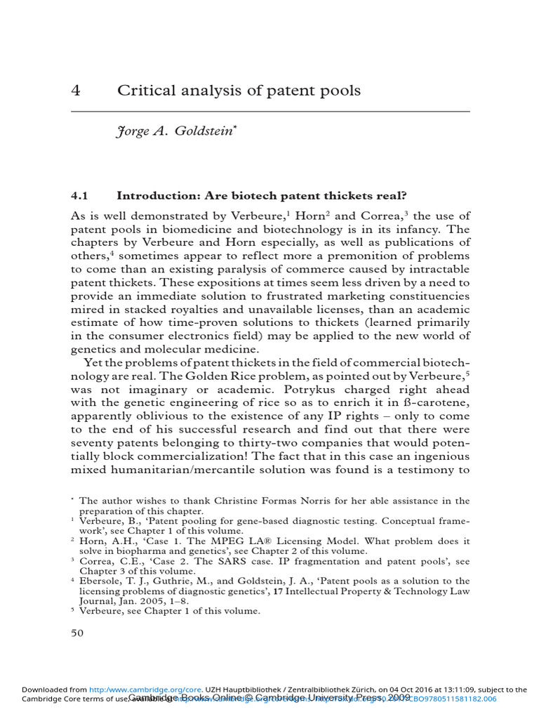 Critical_analysis_of_patent_pools | PDF | Injunction | Patent