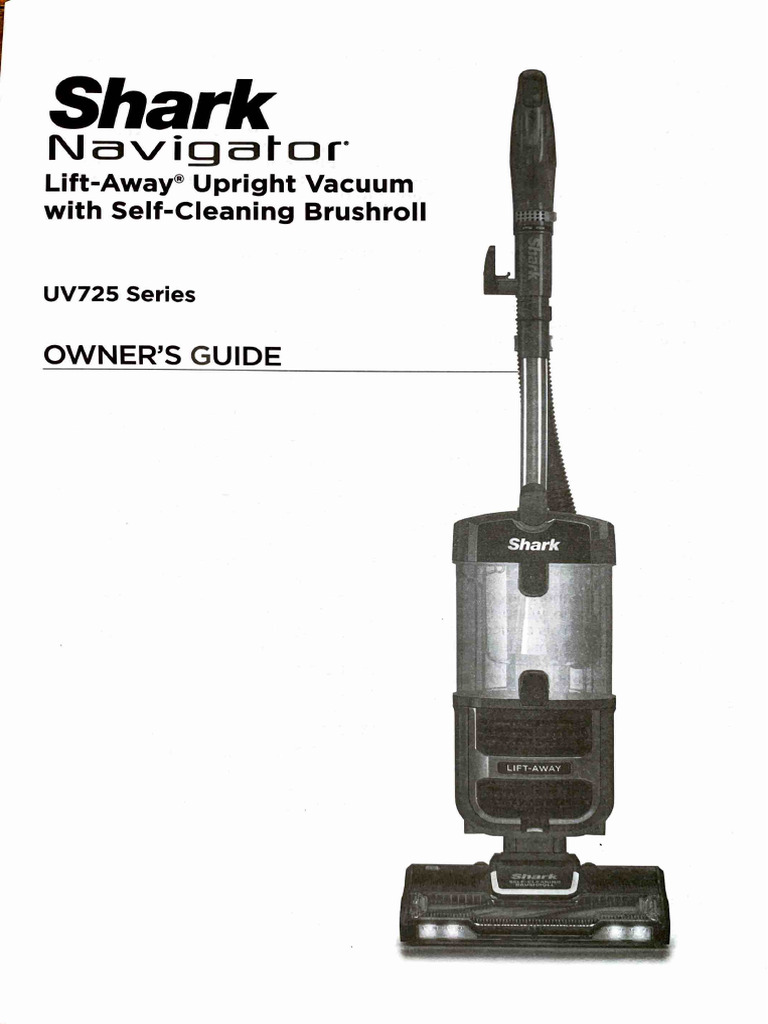 Shark Navigator UV725 Owner's Guide | PDF | Vacuum Cleaner