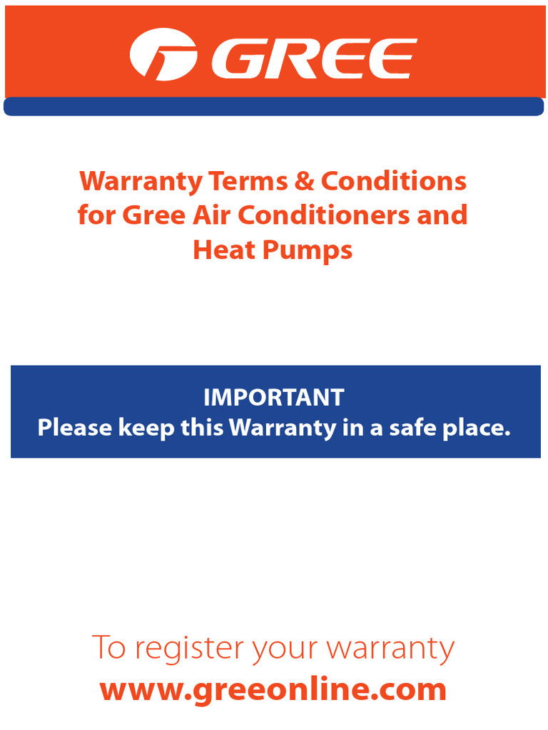 Gree Warranty Policy | PDF | Air Conditioning