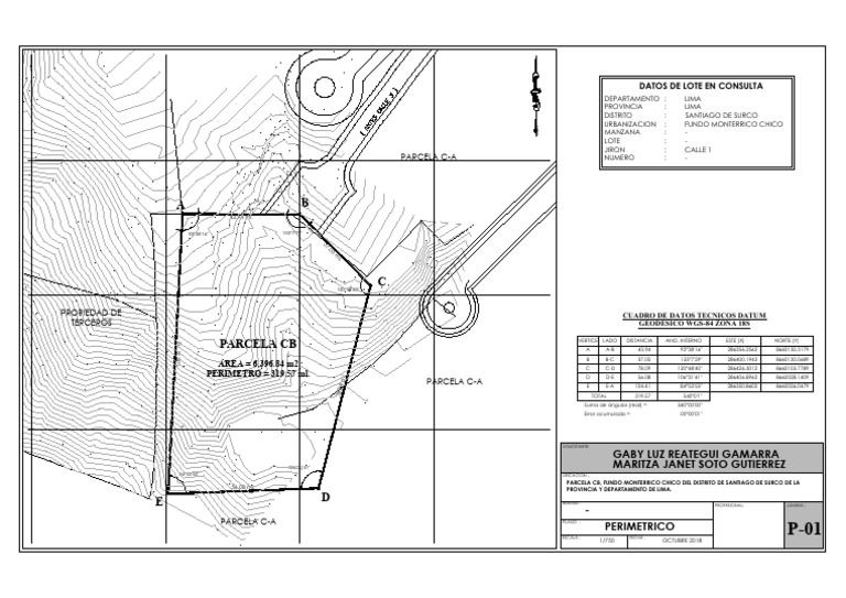 Plano de Parcela Cb-perimetrico a3 | PDF