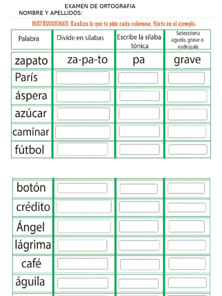 Actividades de Ortografía para Practicar | PDF