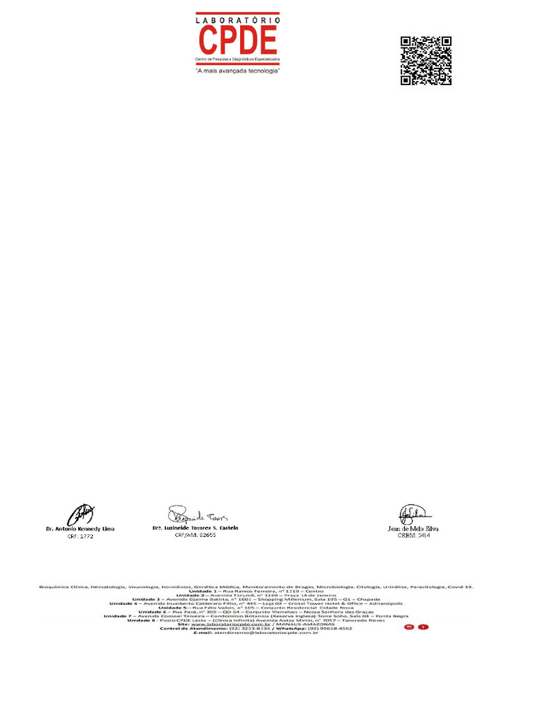 LaudoExame 89-00001011 1 3 2025 | PDF | Remédio | Sangue