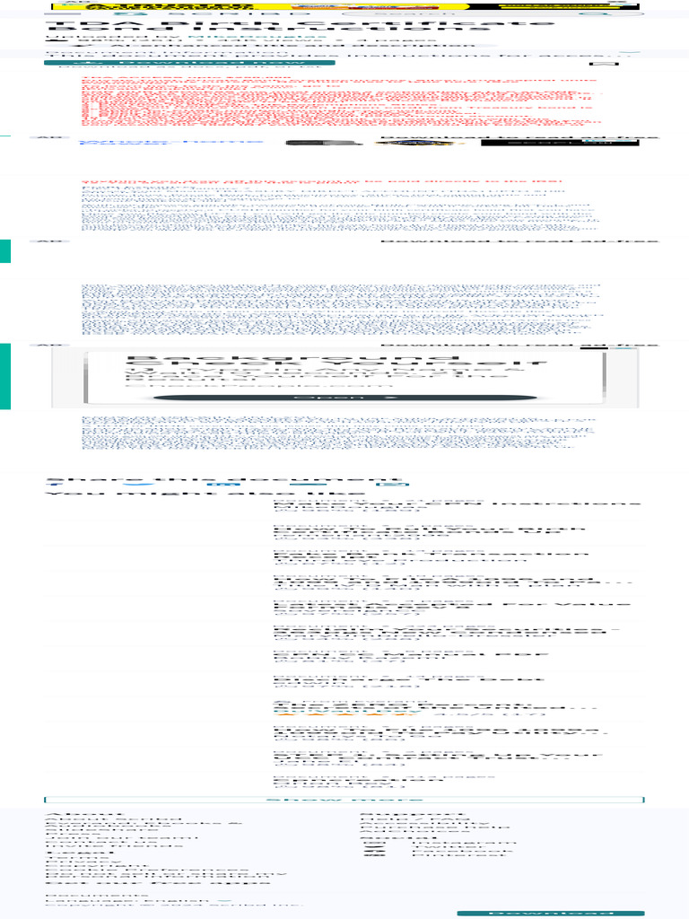 TDA Birth Certificate Bond Instructions PDF Uniform Commercial Code Bonds (Finance) 3 | PDF ...