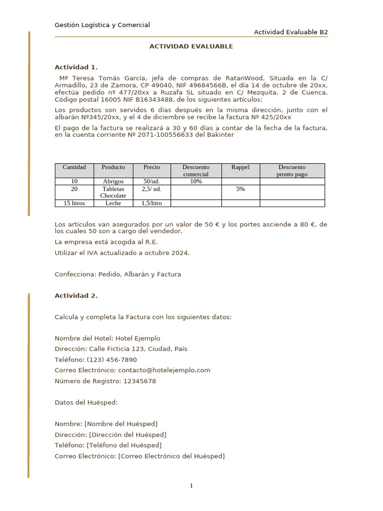 Actividad Evaluable B2 | PDF