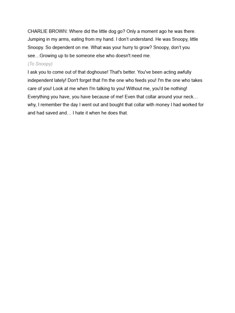Charlie Brown - Snoopy | PDF