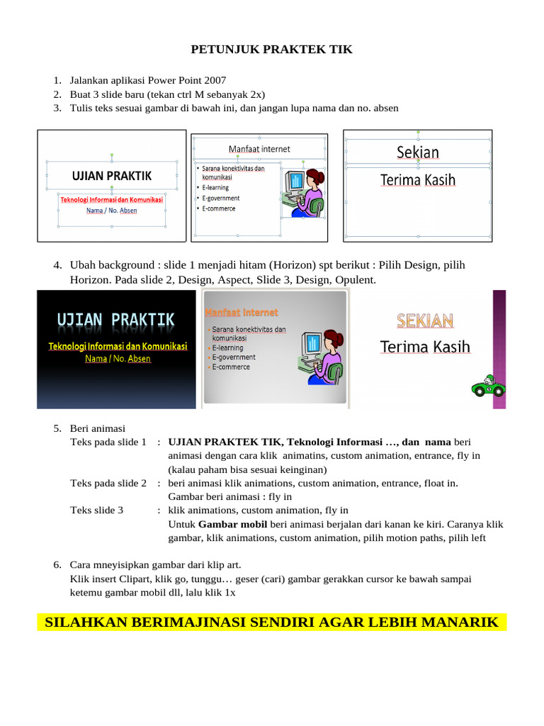 Petunjuk Praktek Tik | PDF
