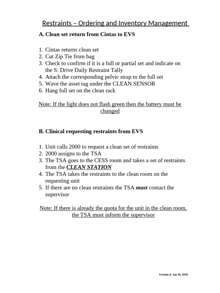 Restraint_Process_Version_4 | PDF
