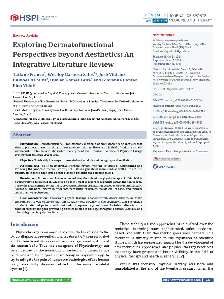 Doi 1 | PDF | Physical Therapy | Surgery