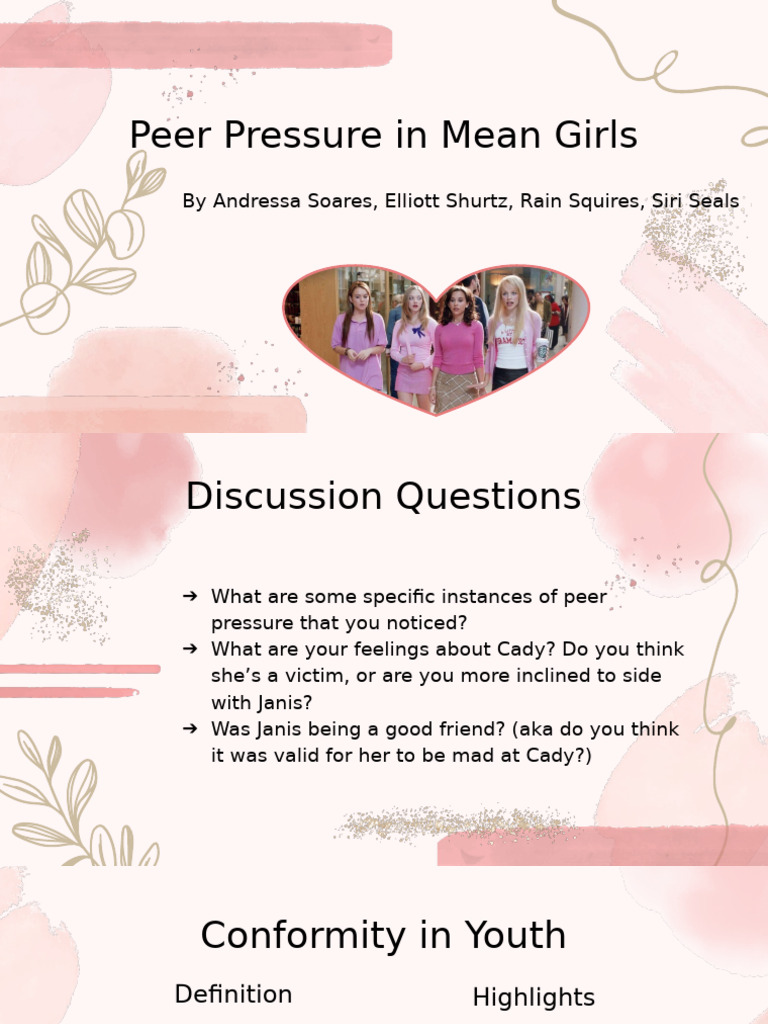 Peer Pressure Dynamics in Mean Girls | PDF | Psychological Concepts ...