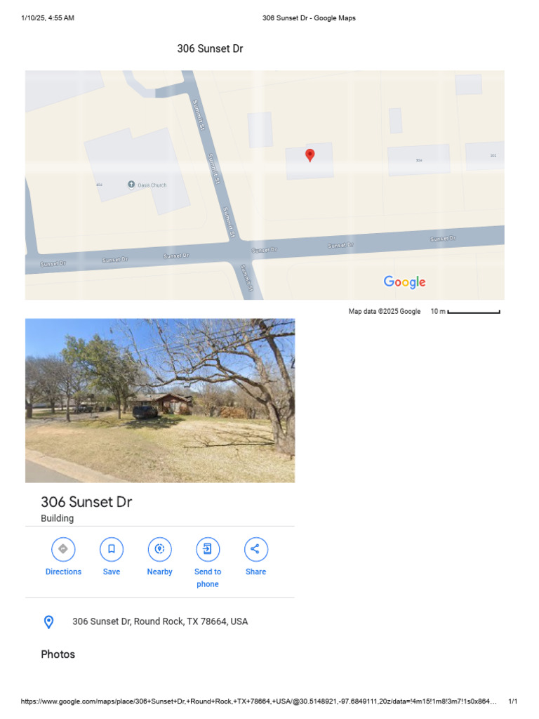 306 Sunset DR - Google Maps | PDF