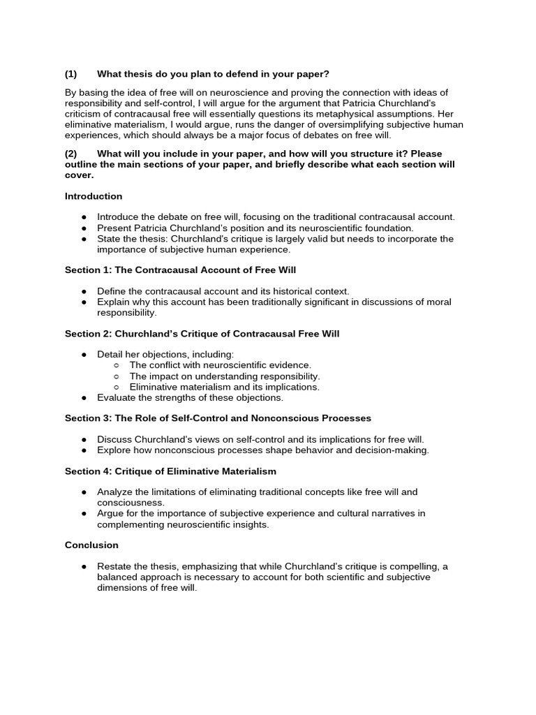 Eighth Short Assignment | PDF | Free Will | Experience