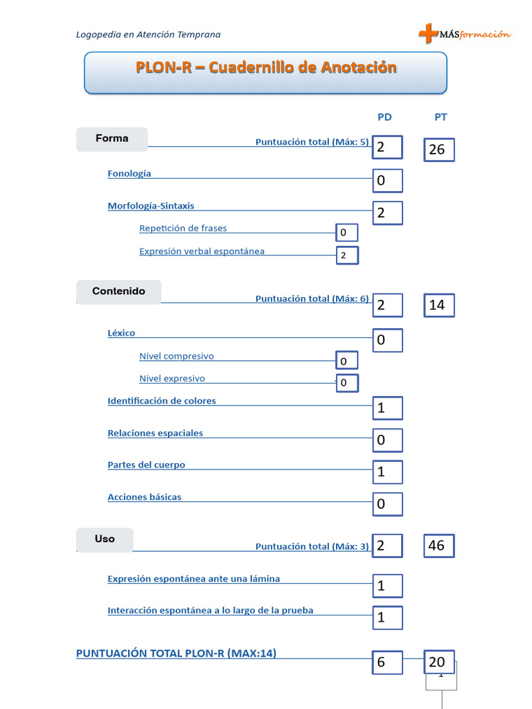 PLON-R (Prueba Corregida) | PDF | Fonología | Habla