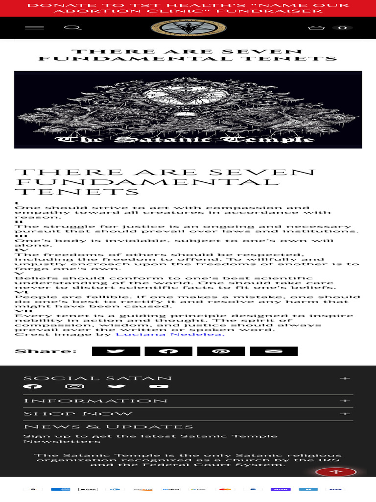 There Are Seven Fundamental Tenets - TST | PDF