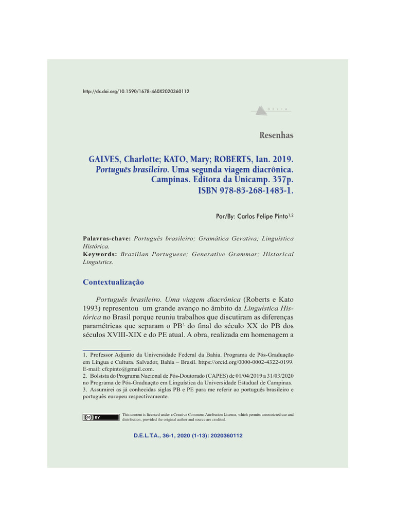 Galves Charlotte Kato Mary Roberts Ian 2019 Portug | PDF | Assunto ...