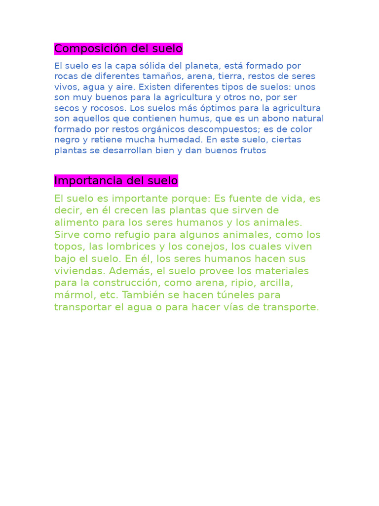 Composición Del Suelo | PDF