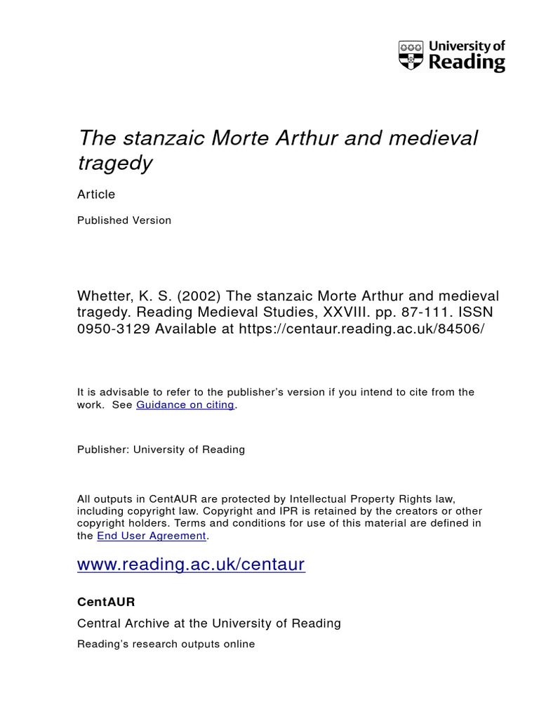 RMS-2002-05 K. S. Whetter, The Stanzaic Morte Arthur and Medieval ...