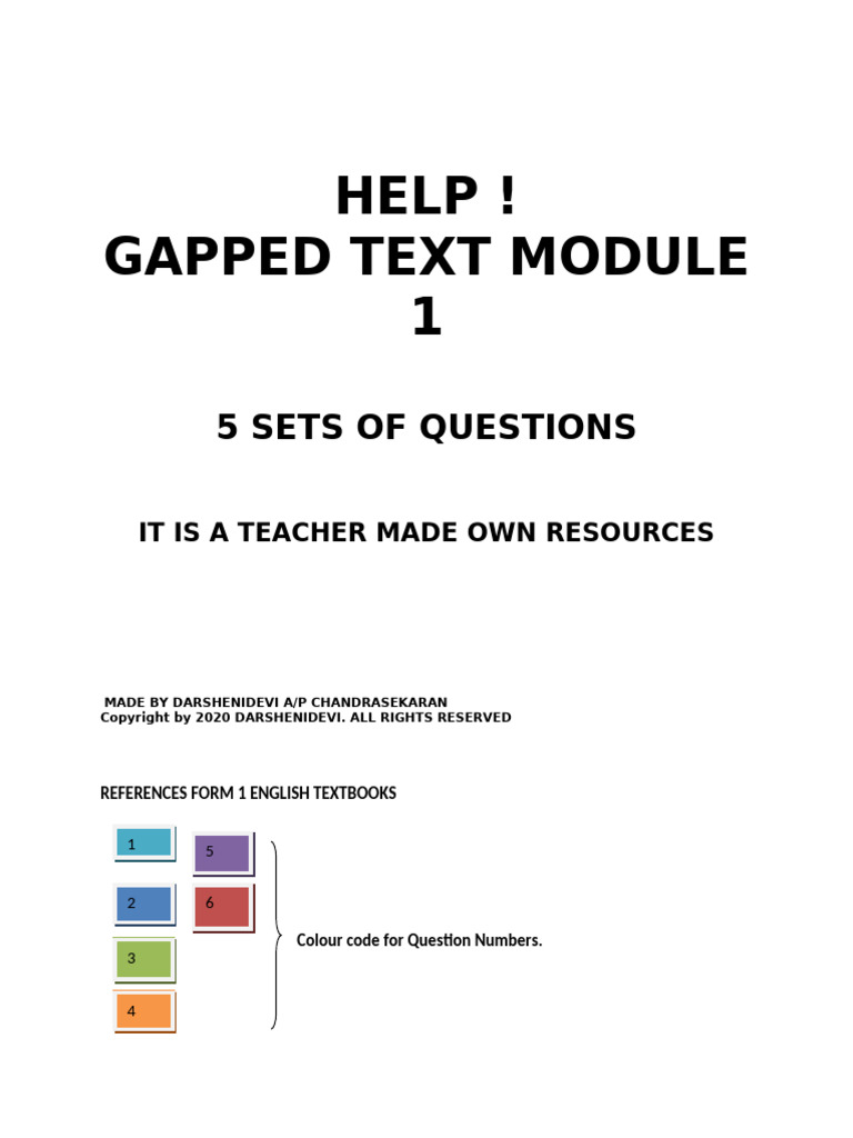 HELP! GAPPED TEXT MODULE 1 | PDF | Bees
