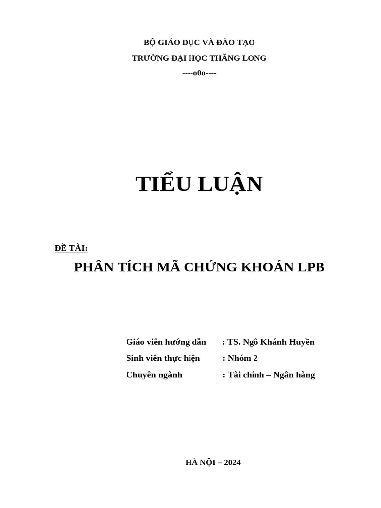 TTCK-NHÓM 2-TIỂU LUẬN | PDF