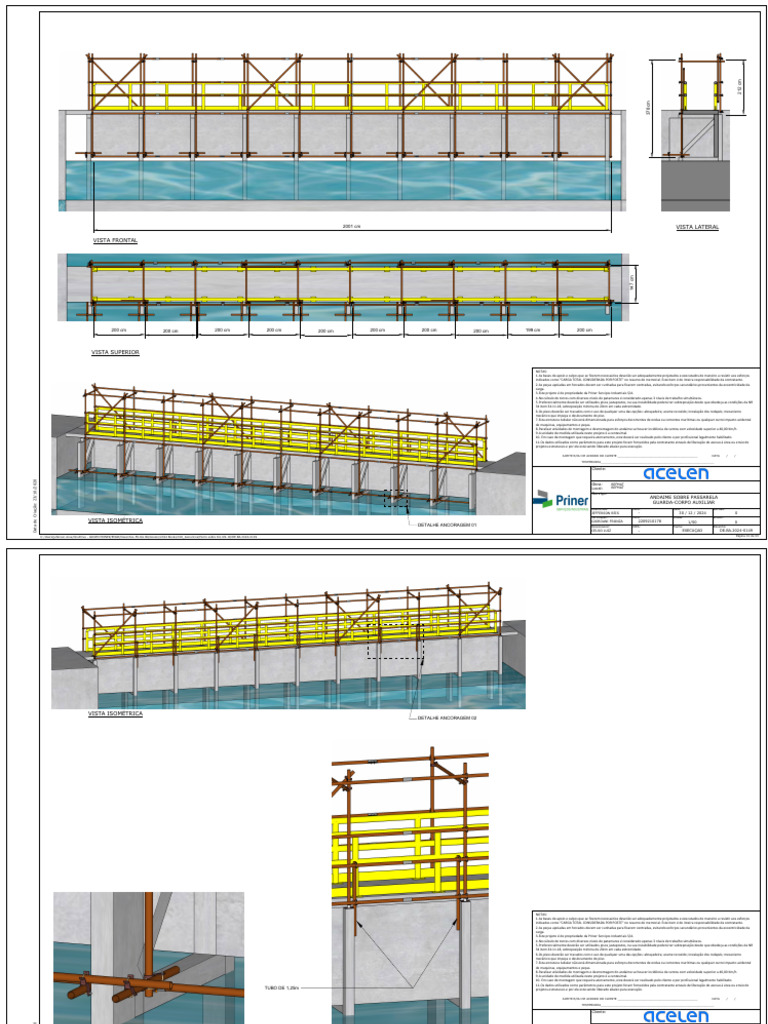 Projeto de Andaime com Passarela | PDF