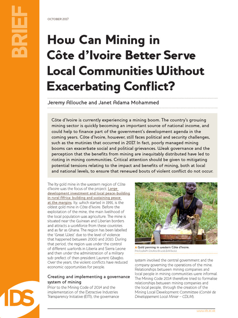 PB MiningCoteDIvoire Online | PDF | Mining | Governance