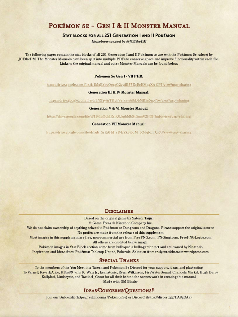 Pokédex 1G - 2G | PDF