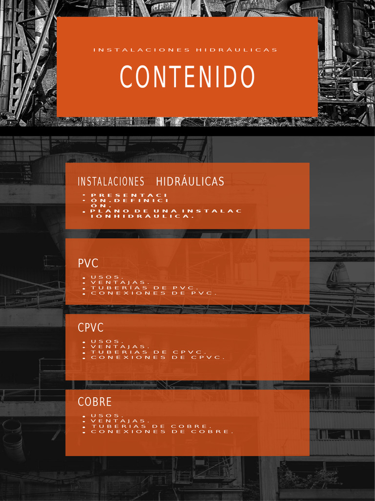 Catalogo Instalaciones Hidraulicas | PDF | Tubería (transporte de fluidos) | Cloruro de polivinilo