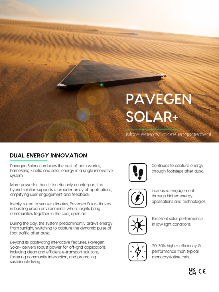 Pavegen Solar+: Hybrid Energy System | PDF | Solar Cell | Energy Conversion