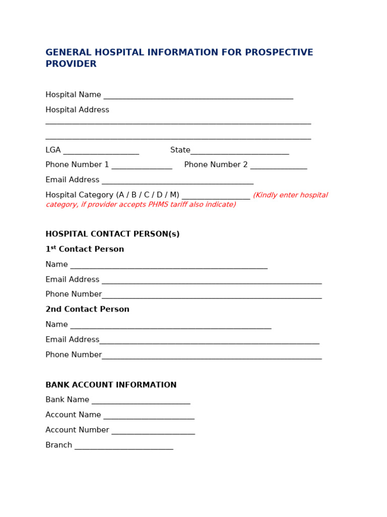 HCF Profile Form | PDF