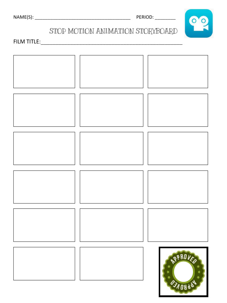 Benjamin Claycomb - Stop Motion Animation Storyboard | PDF