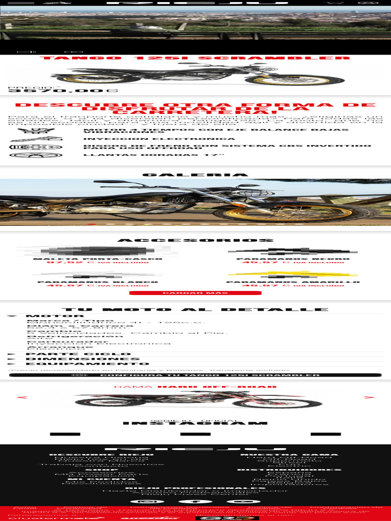 Tango 125i Scrambler - Gama Street - Rieju | PDF | Vehículos | Vehículo ...