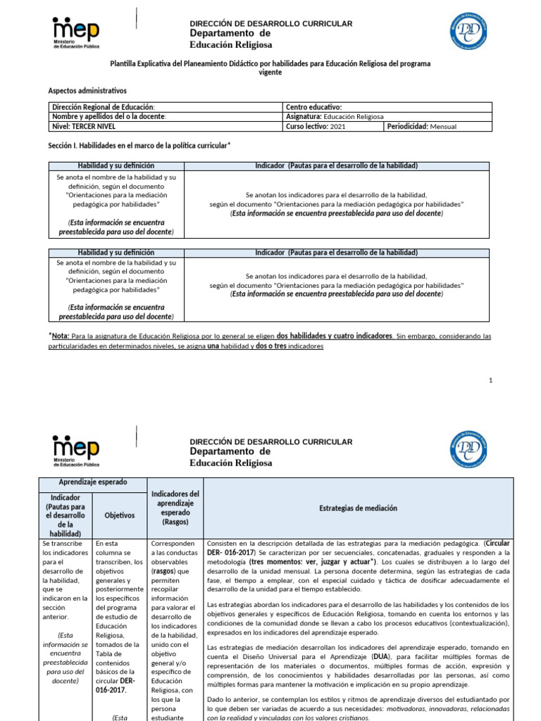 Machote Planeamiento | PDF | Aprendizaje | Maestros