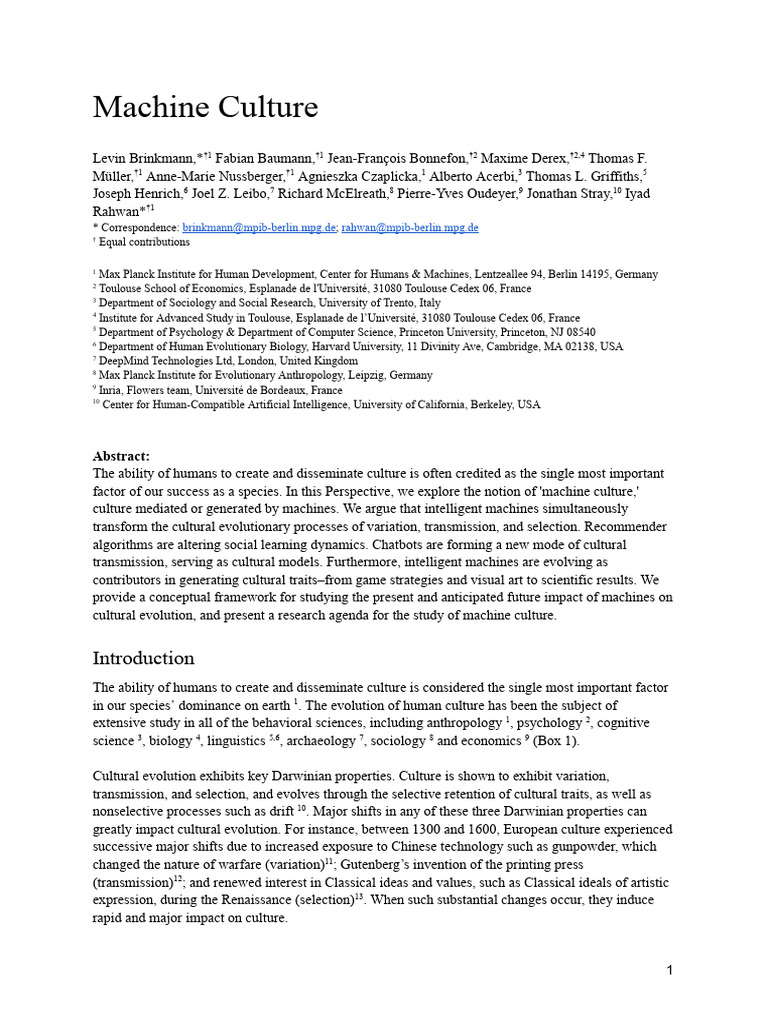 Brinkmann-Machine Culture | PDF | Artificial Intelligence ...