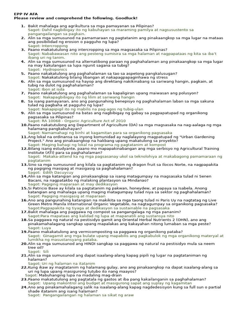 PT_G4 MATATAG EPP-AFA 4_Q2 | PDF