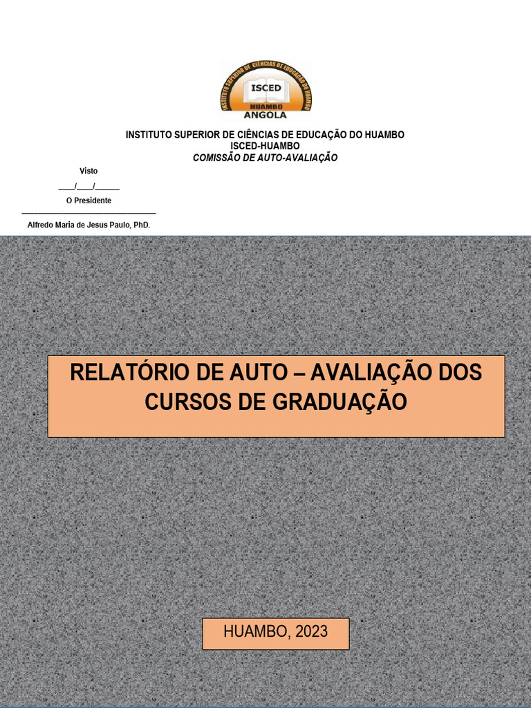 Relatório da AA 2023_ISCED_Huambo | PDF | Pedagogia | Universidade