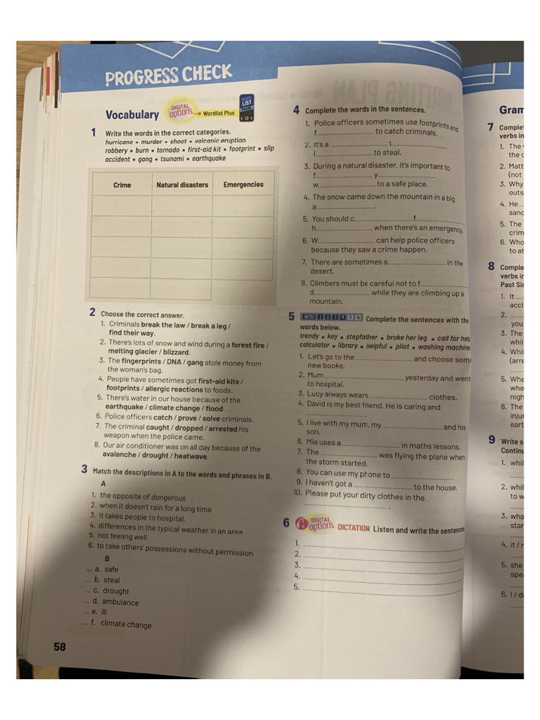 Burlington Advanced Options WORKBOOK A2+ - Page 58 | PDF