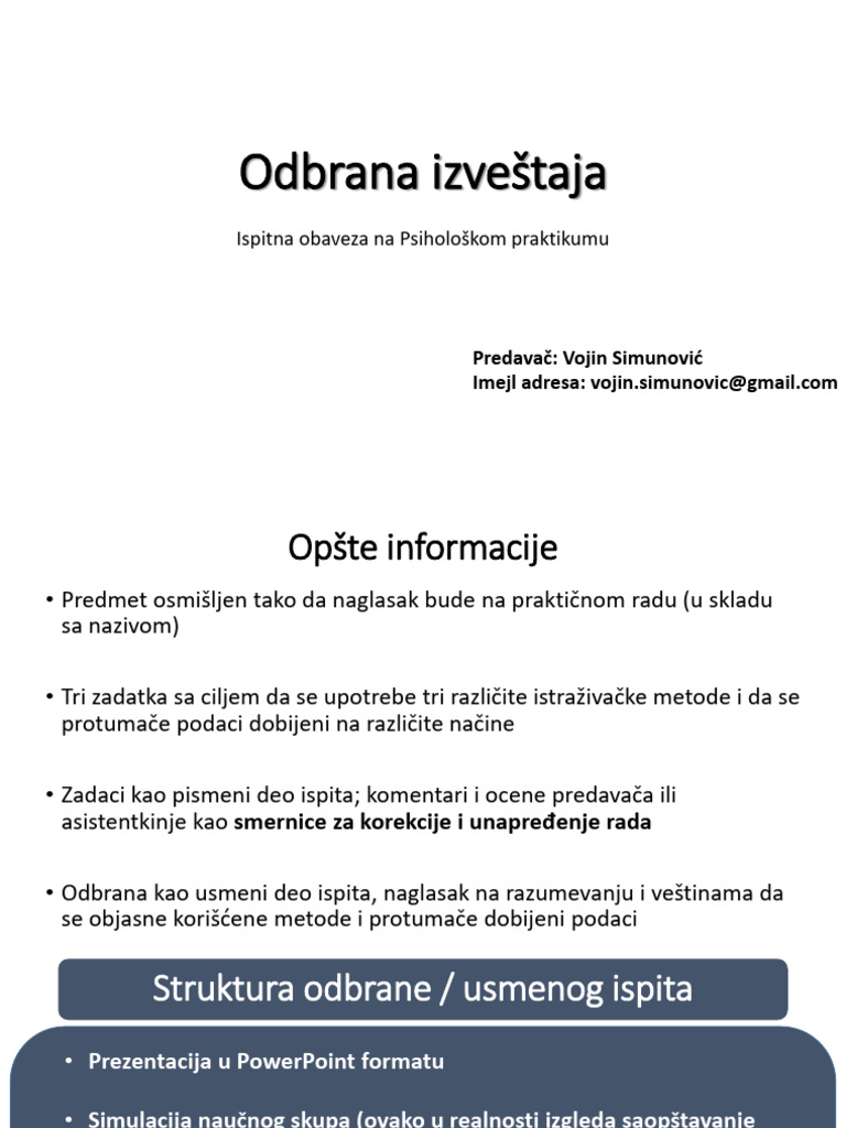 Ispit iz Psihološkog praktikuma | PDF