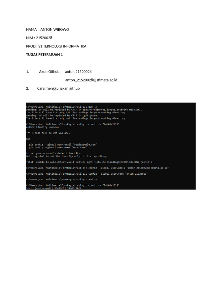 Cara Menggunakan Github | PDF