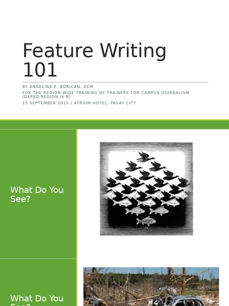 Feature Writing 101 - DepED | PDF