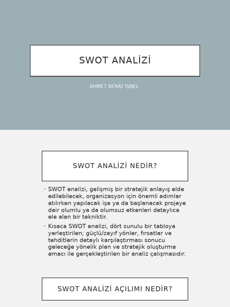 Swot Analizi | PDF