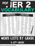 Vocabulary Words List - Grade 2 - 2025 26 | PDF