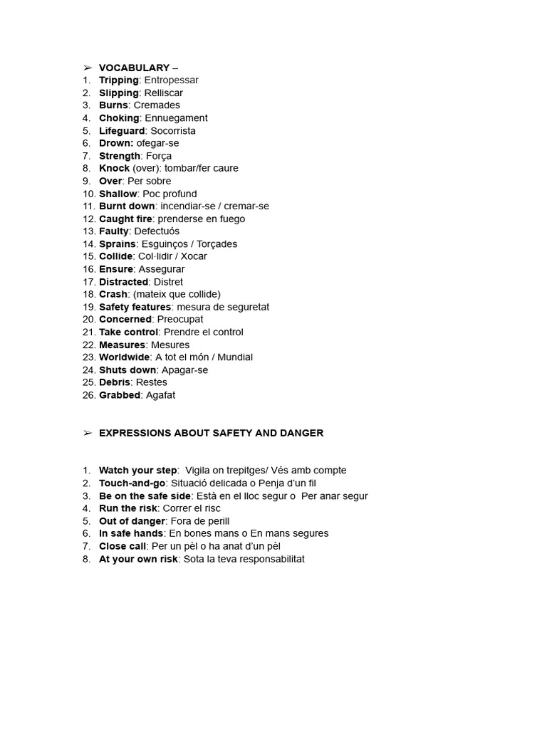Vocabulary English - Unit 2 | PDF
