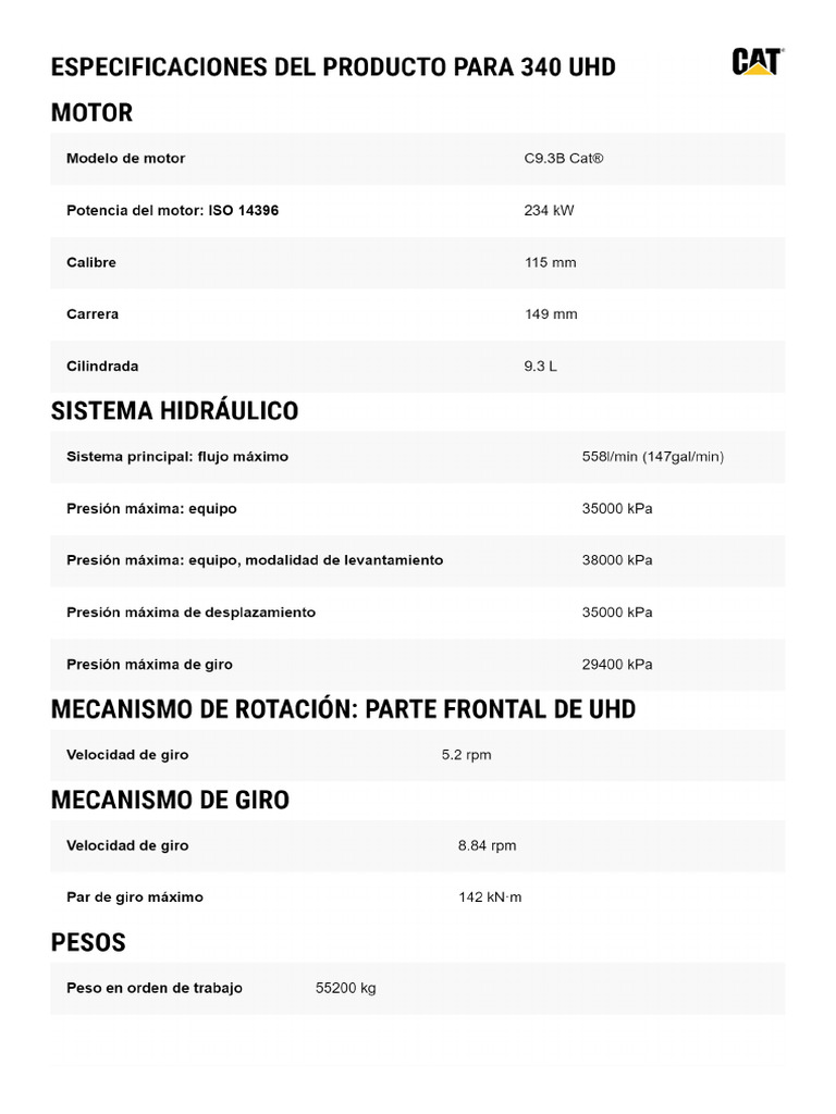 Ficha Tecnica 340-UHD | PDF