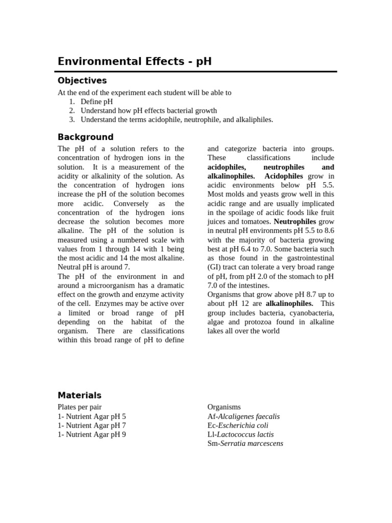 8aEnvir-pH | PDF | Ph | Acid