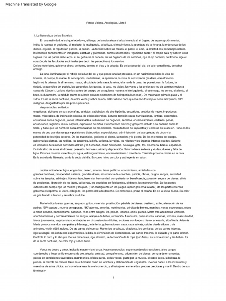 Vettius Valens entire (1) | PDF | Osos | Astronomía