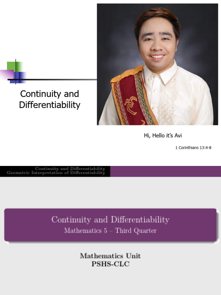2024-2025 Continuity and Differentiability | PDF | Continuous Function | Derivative