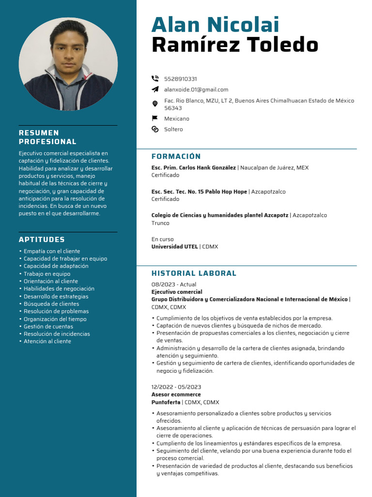 Alan Nicolai - CV | PDF | Business | Economias