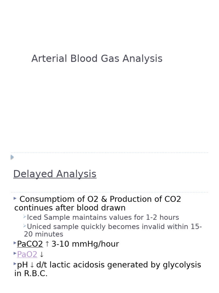 Arterial Blood Gas - ppt1. | PDF | Physiology | Intensive Care Medicine