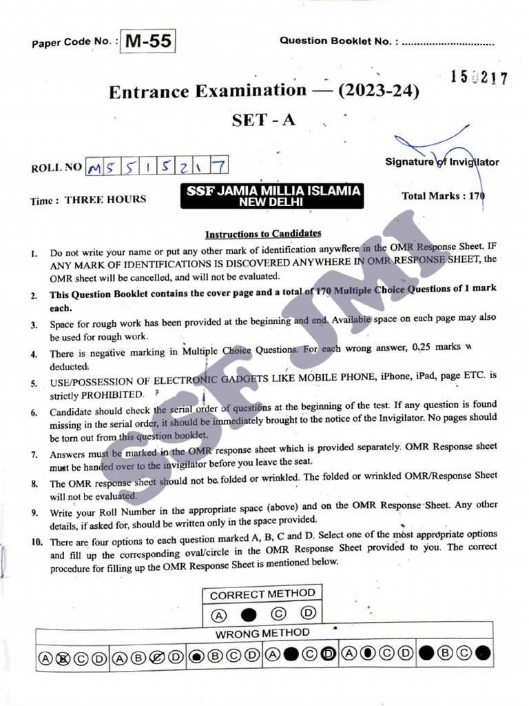 Mba 2023_ssf Jmi | PDF